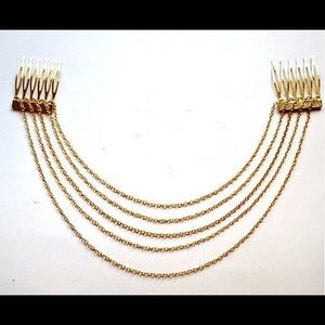 BVictorious | Accessories | Gold Princess Hair Chain Chain Crown Tiara ...